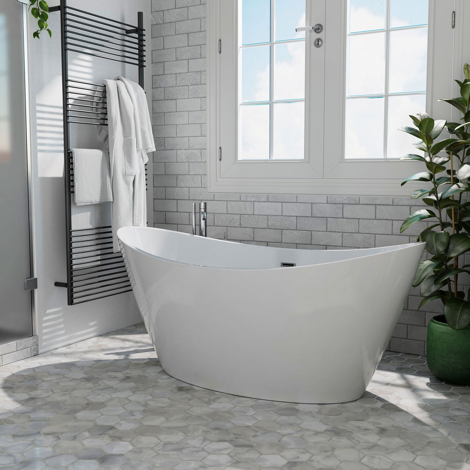 Freestanding Soaking Tub | Empava 59FT1518