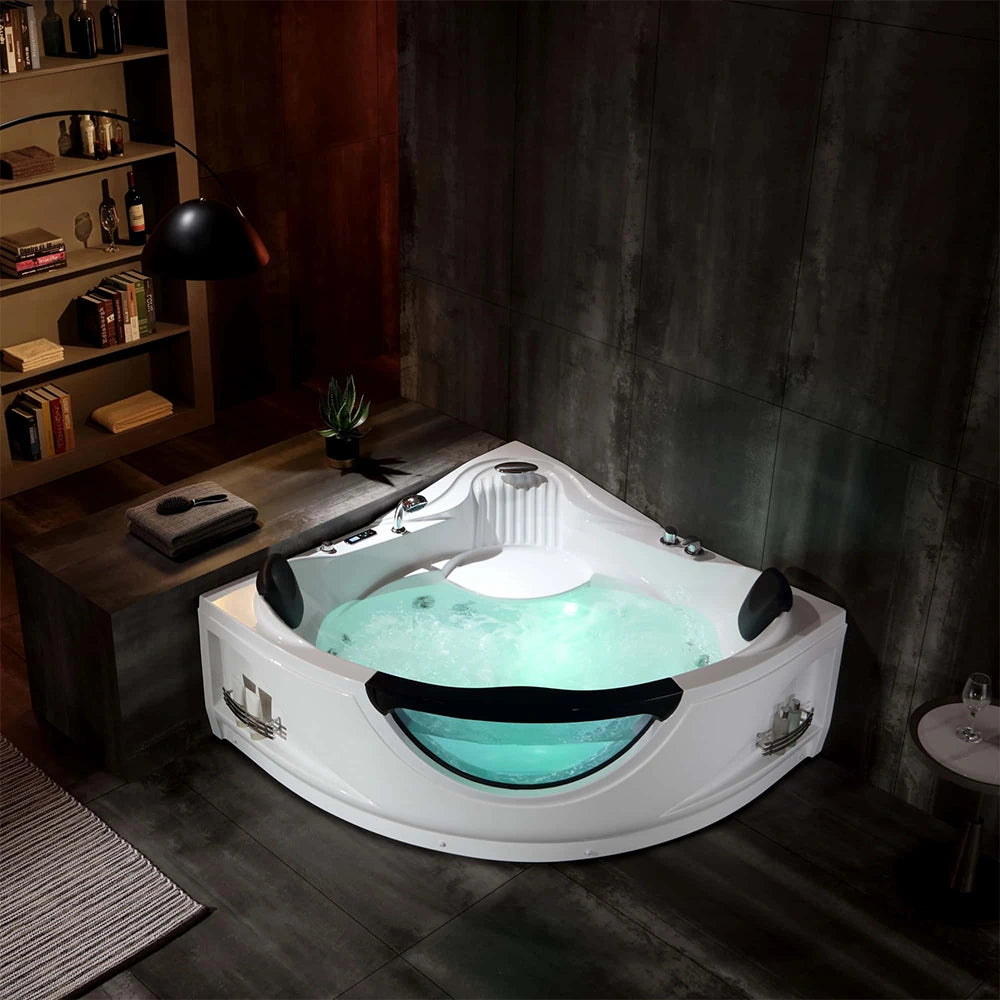 Unique Design Corner Jetted Tub | Empava 59JT319LED