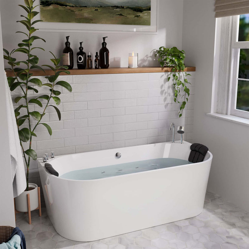 Small Bathroom Oasis: Freestanding Whirlpool Tubs | Empava 59AIS06