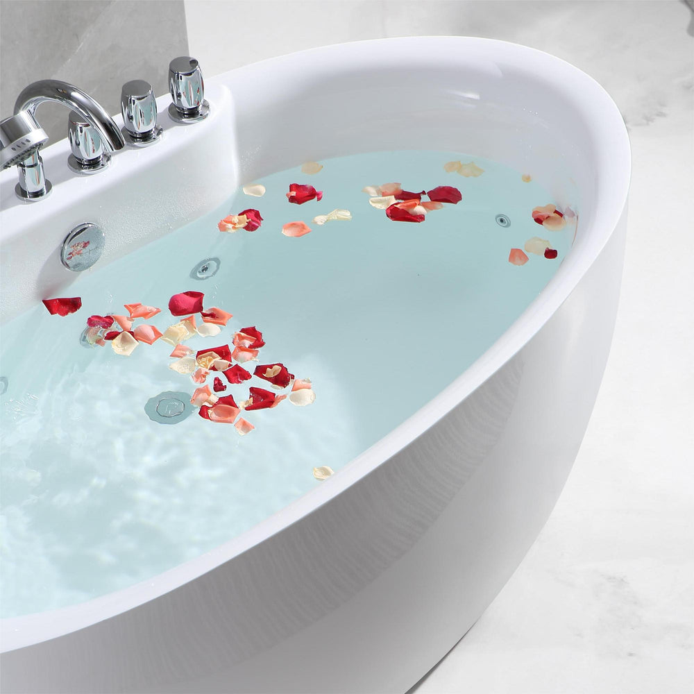 Modern Round Freestanding Whirlpool Tub | Empava 59AIS12
