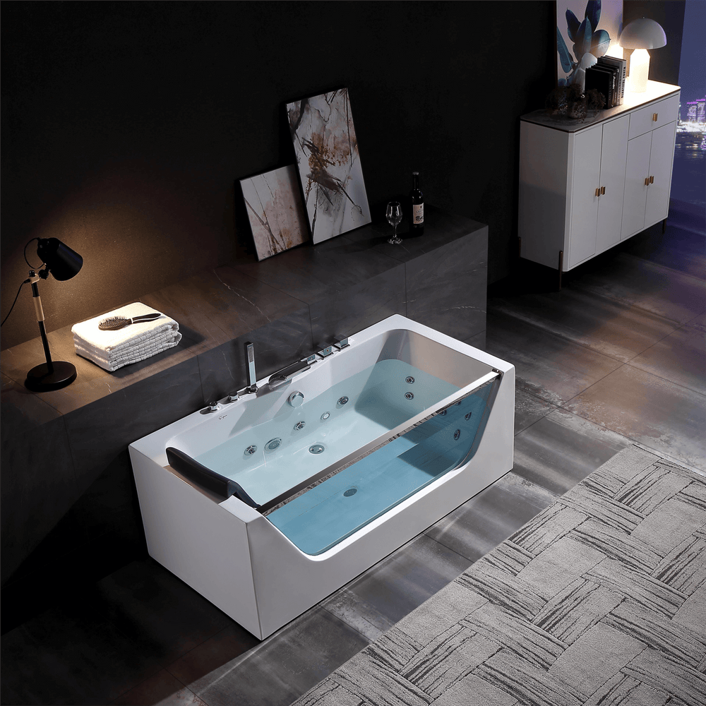 Luxurious Escape: Modern Jetted Tub with Light | Empava 67JT408LED