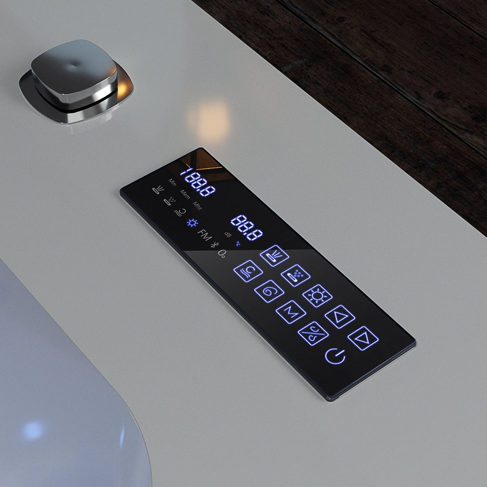 Soothing Hydro Massage: Empava 71JT802 Whirlpool Tub for Two